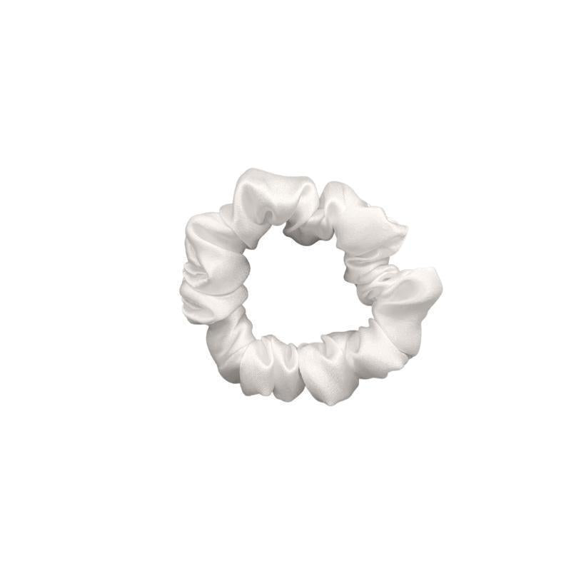 Seiden-Scrunchie Ivory - Haargummi Weiß - Kleines Scrunchie Haargummi ...
